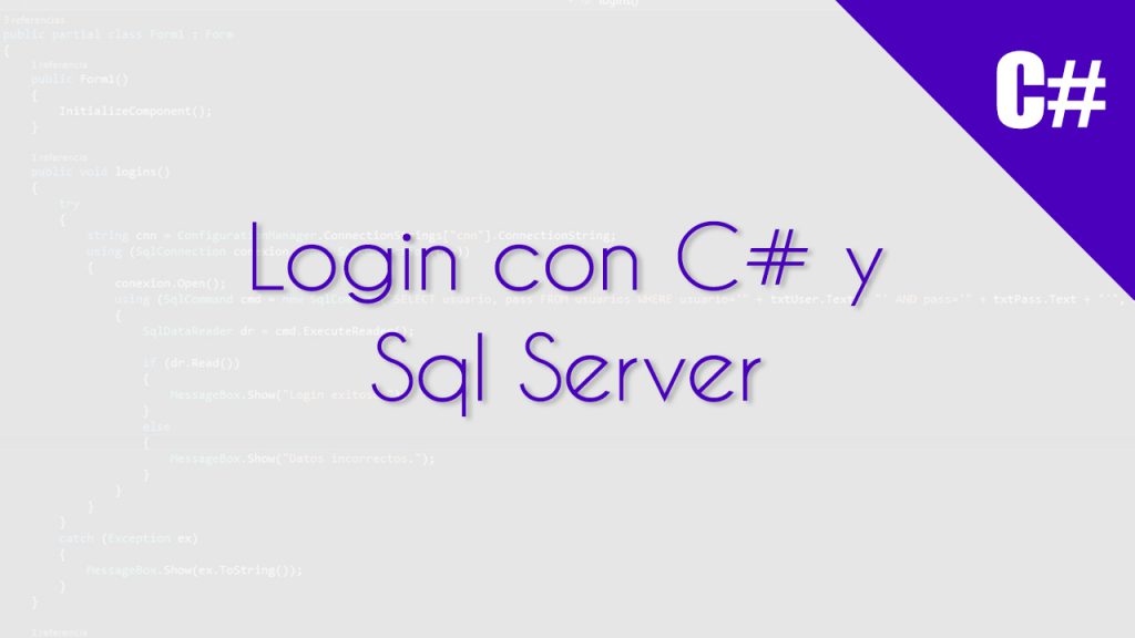 Como Crear Un Login Con C# y SQL Server - Ugbtuts